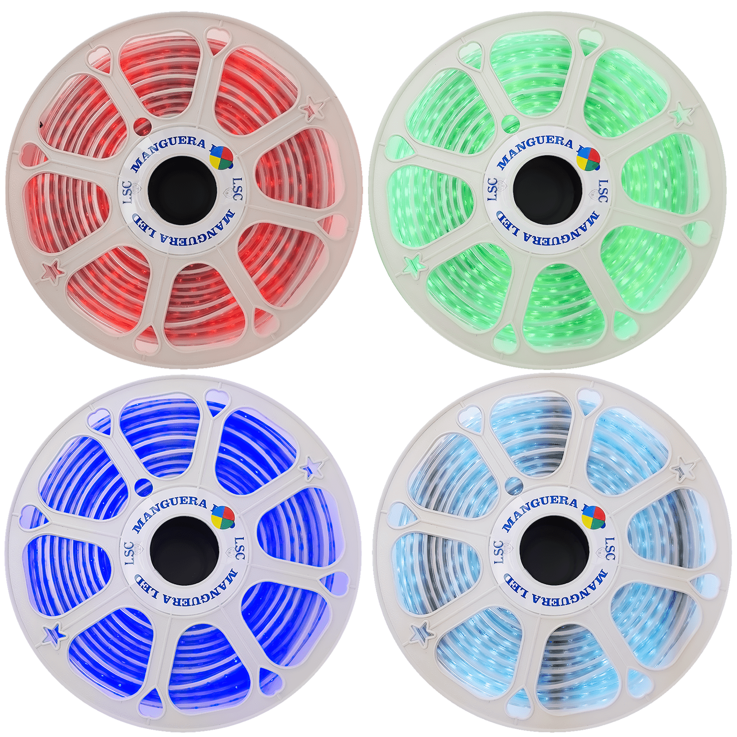 Manguera LED RGB 5050 120 LEDs de 110V para interiores o exteriores ...