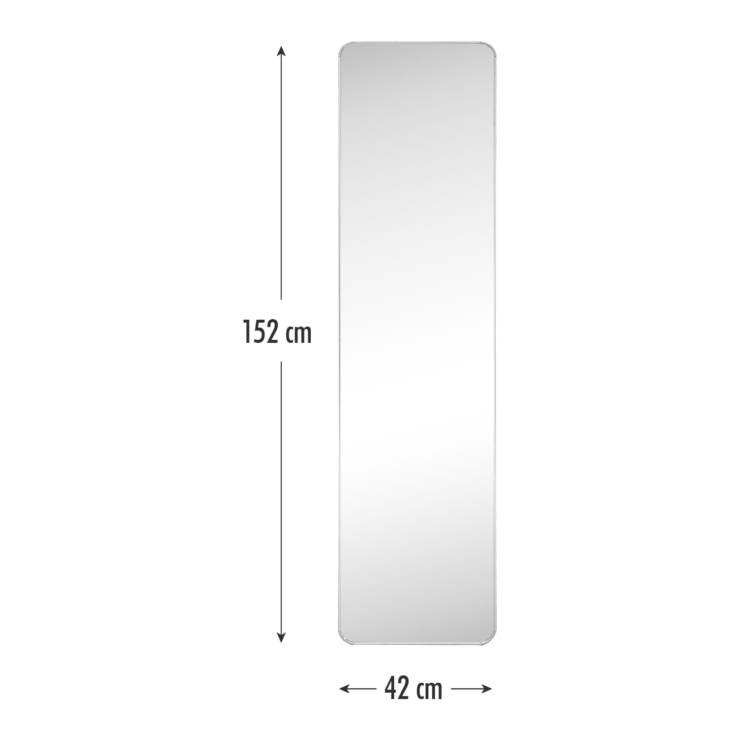 Espejo de piso SILVER color beige rectangular de 42 x 152 . - MAY'S - Kywi