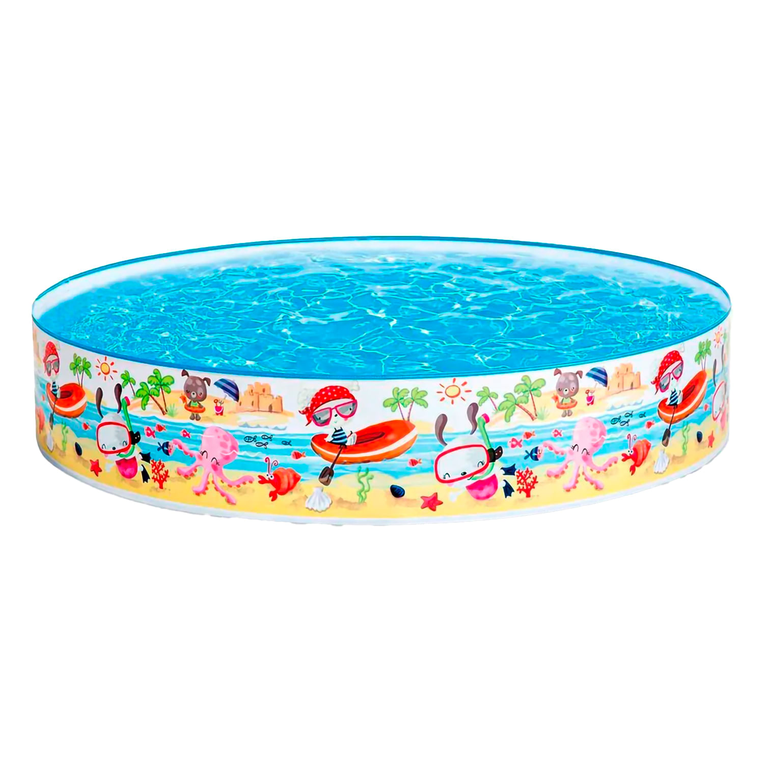 Piscina inflable CIRCULAR de 1,52m x 25 , para niños, con diseño marino ...