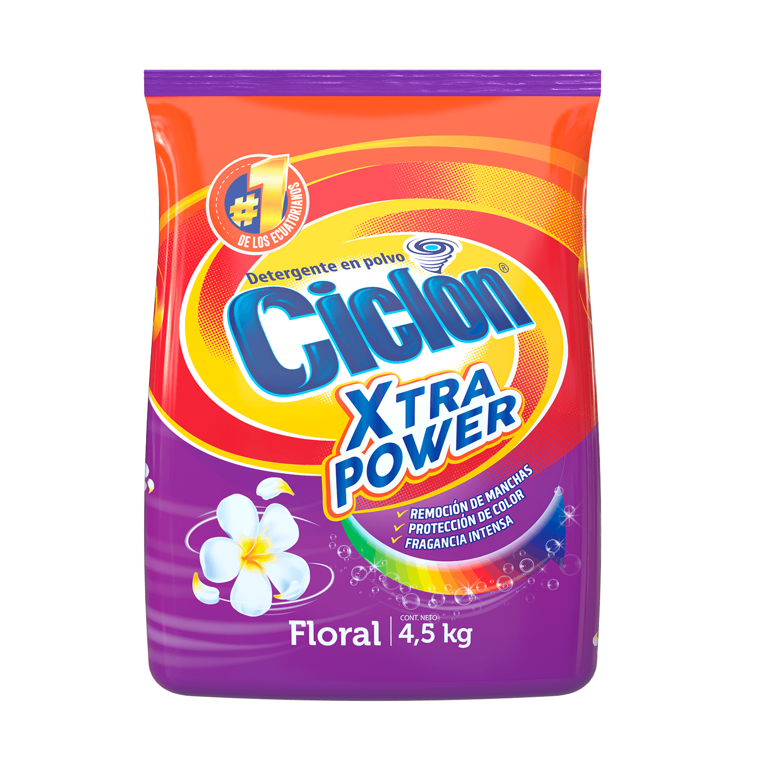 detergente ciclon floral xtra power polvo - Kywi