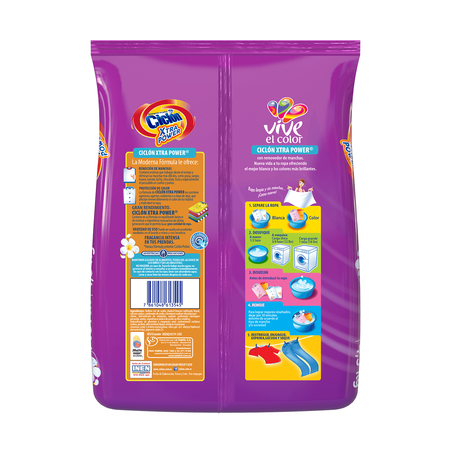 detergente ciclon floral xtra power polvo - Kywi
