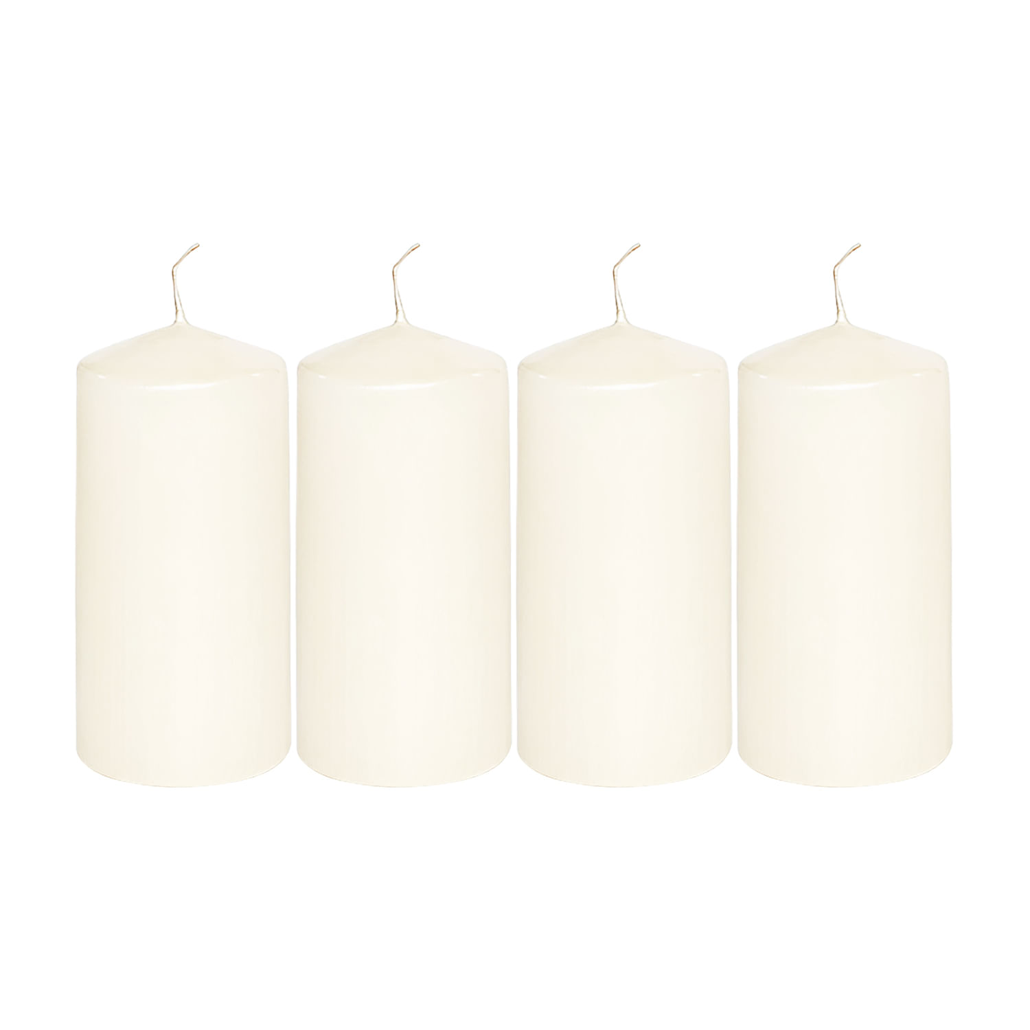 Juego de velas 4 unidades en color blanco hueso de 5 x 10 cm. - HOME ...