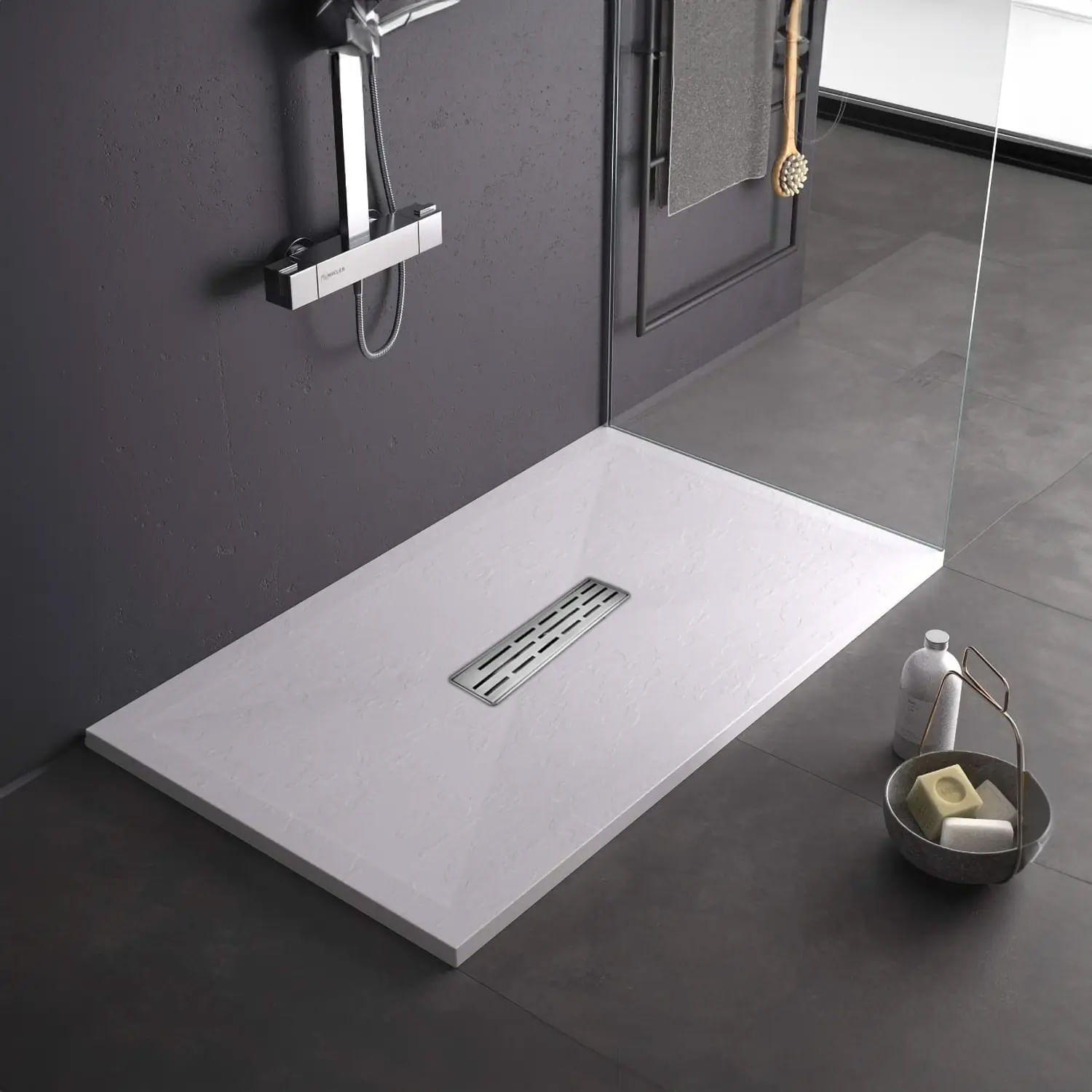 Rejilla Rectangular Para Ducha 30.48x7.62 cm x 1/8" - DAWN - Kywi
