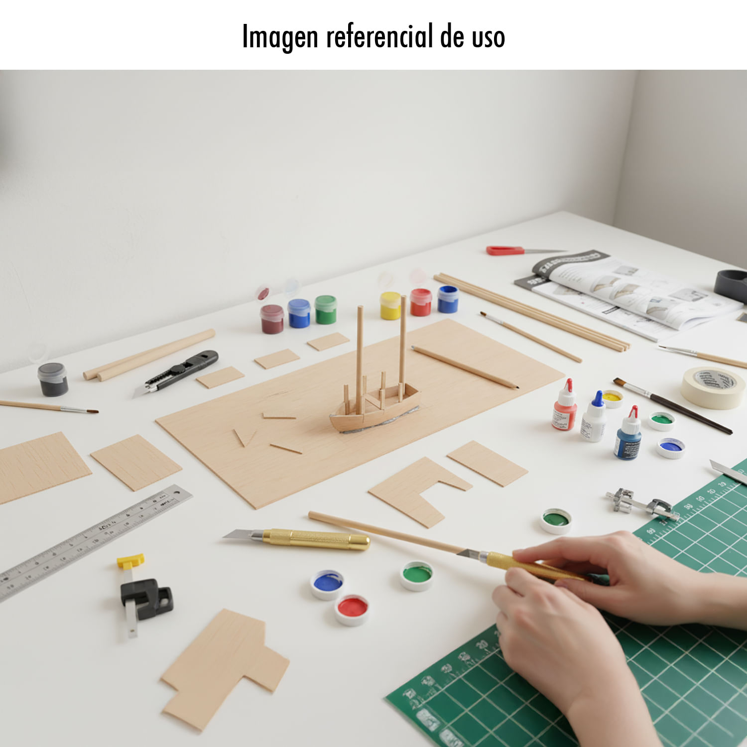 Laminas de balsa de 6 x 80 x 600 mm, en set de 5 unidades. - FL BAL - Kywi