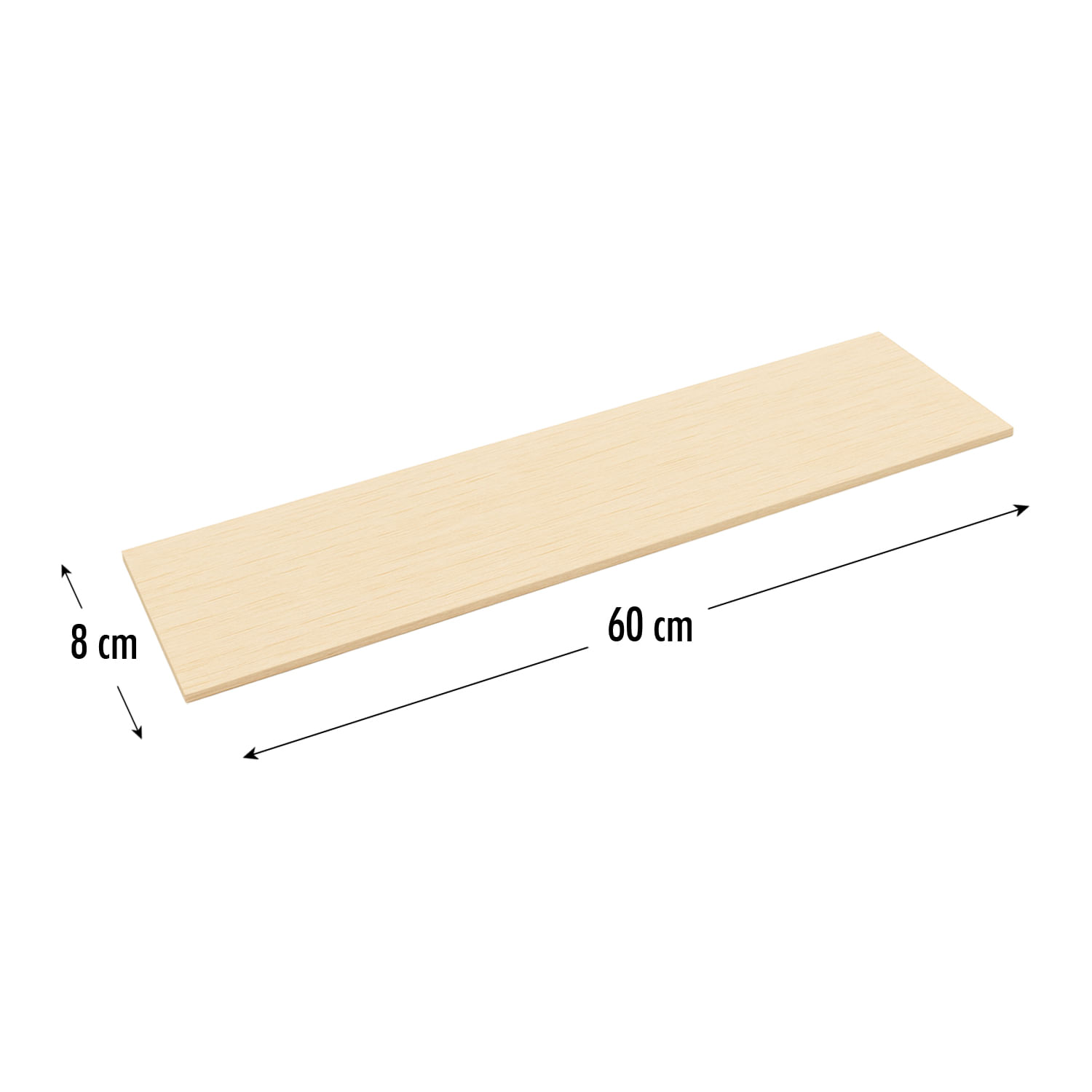 Laminas de balsa de 6 x 80 x 600 mm, en set de 5 unidades. - FL BAL - Kywi