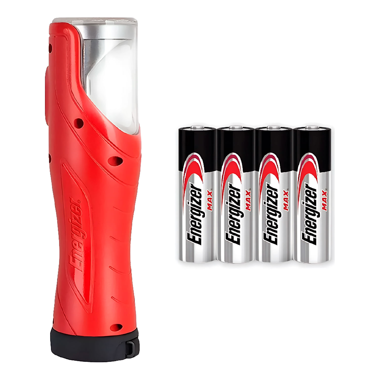 Linterna LED de EMERGENCIA de color rojo, incluye 4 pilas AA, 3 modos ...