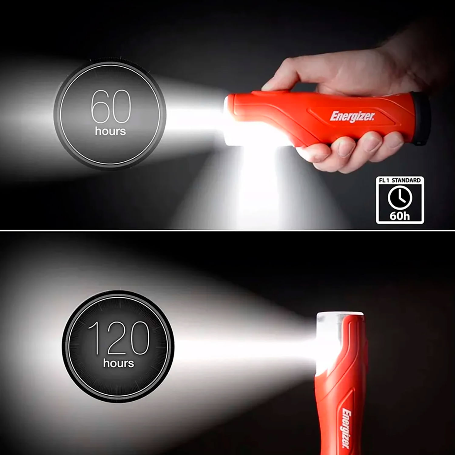 Linterna LED de EMERGENCIA de color rojo, incluye 4 pilas AA, 3 modos ...