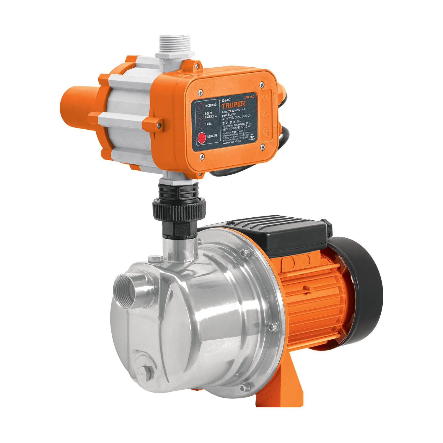 Bomba presurizadora jet de 1/2 HP de potencia para un flujo de 40 L/min ...