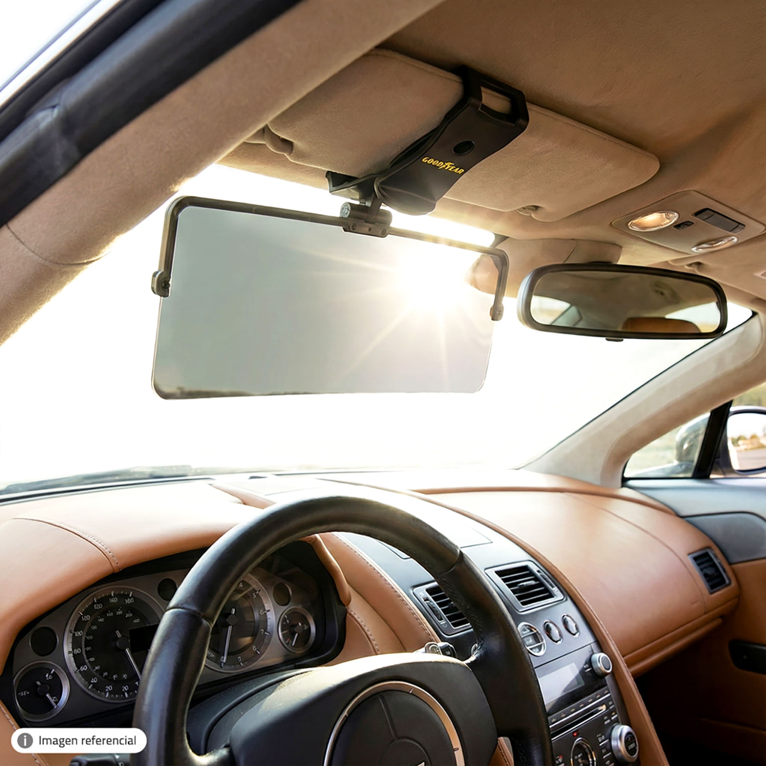 Parasol de 32 x 13 cm para la visera del conductor. - GOODYEAR - Kywi