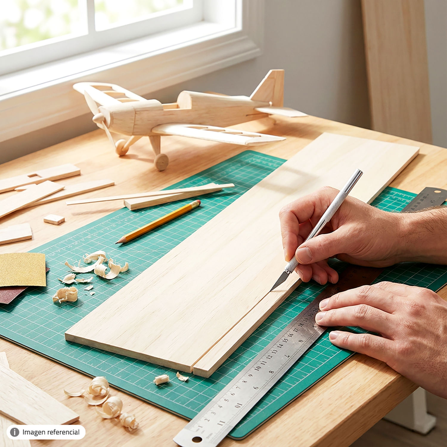 Balsa tipo lámina de madera, 5 unidades de 0,3 x 60 x 8 cm cada una ...