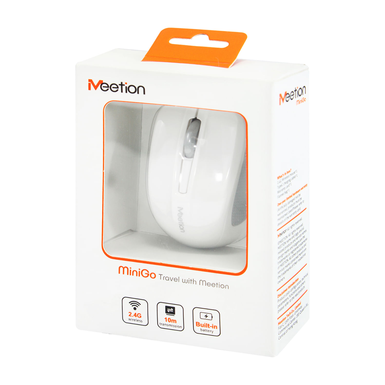 Mouse óptico inalámbrico "MiniGo" en color blanco con gris. - MEETION ...