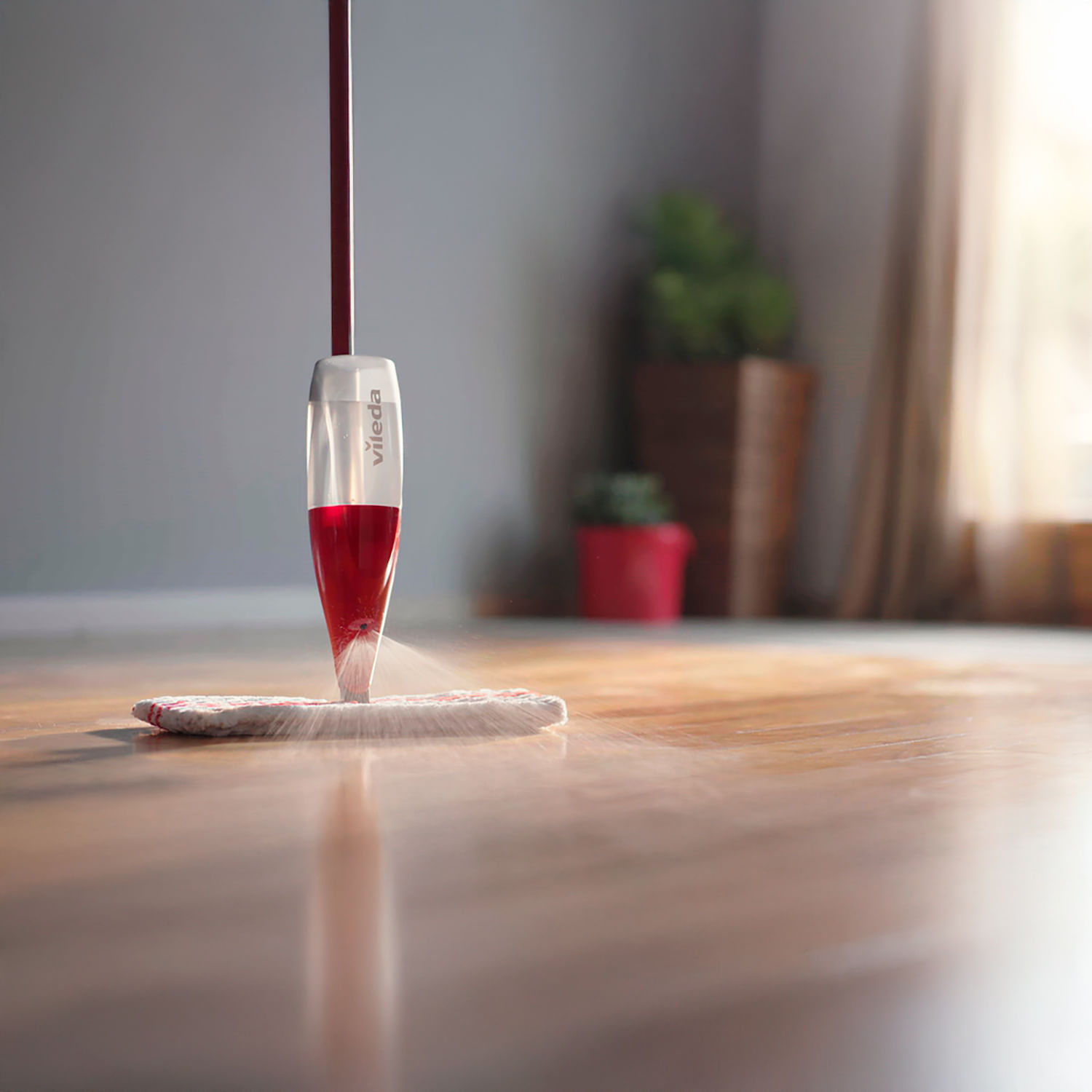 Set de mopa + spray "1-2 SPRAY", lavable y reusable, hecho de plástico ...