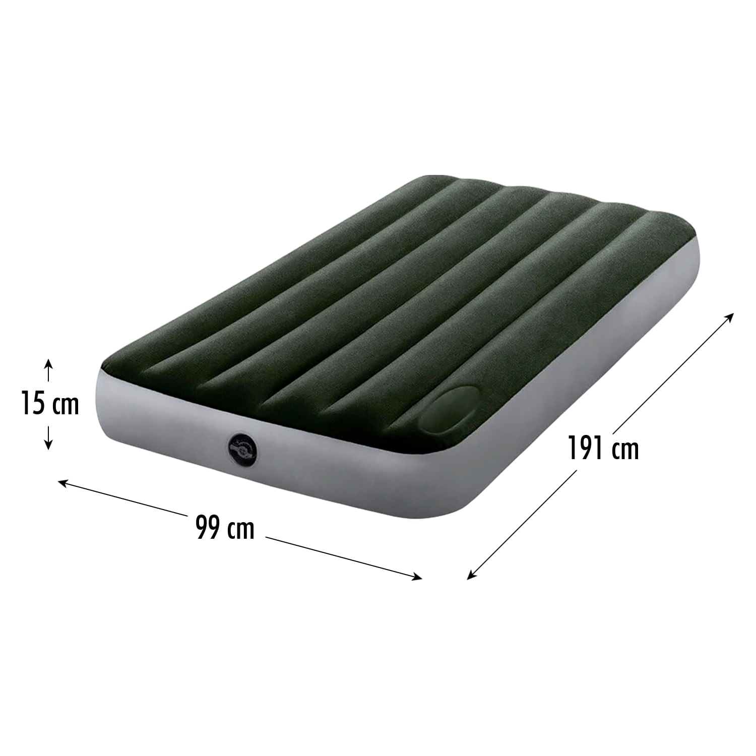 Colchon inflable de latex para una persona, de 99 x 191 x 25 cm ...
