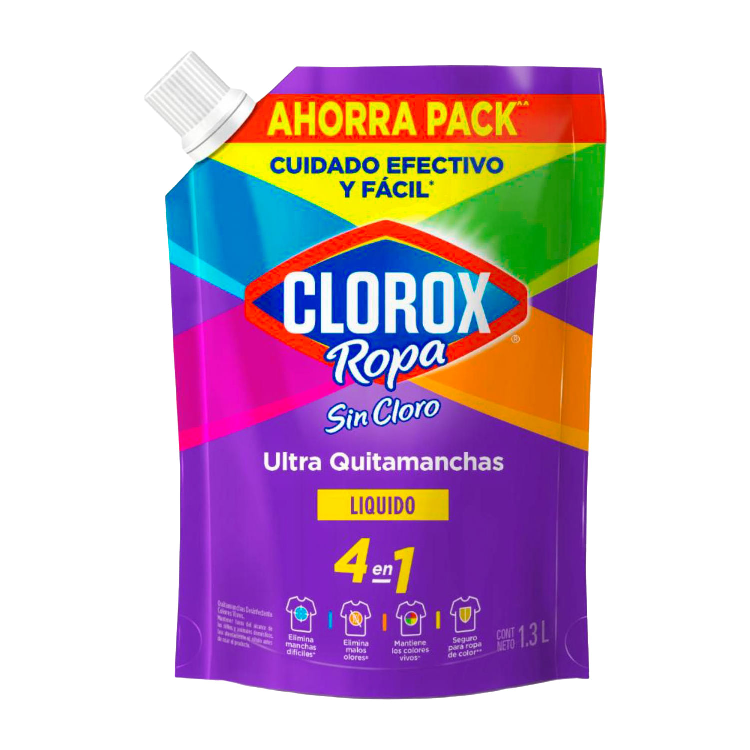 Detergente líquido Ultra quitamanchas SIN CLORO, 4 en 1 para ropa ...