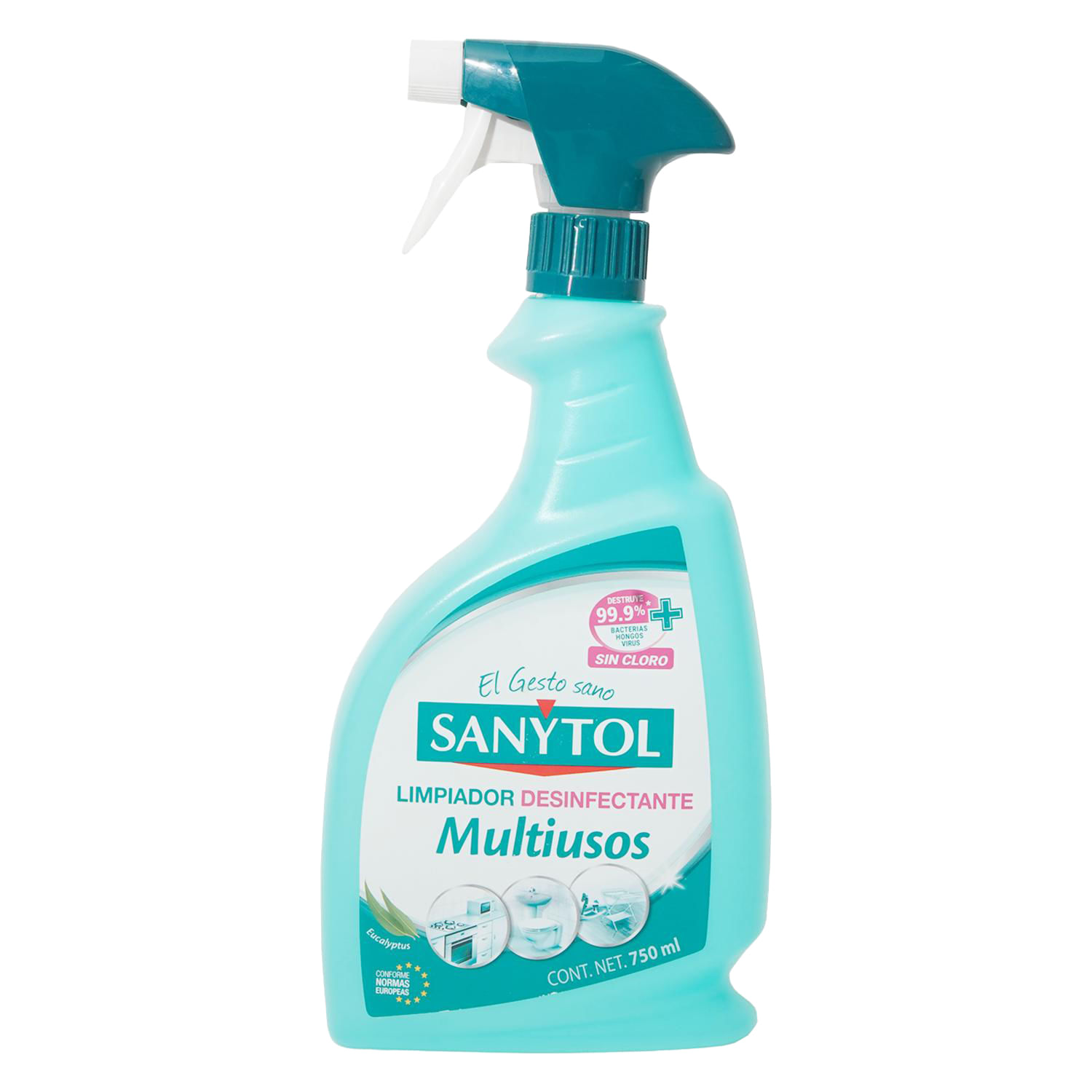 Limpiador desinfectante multiusos de 750 ml en spray sin cloro ...