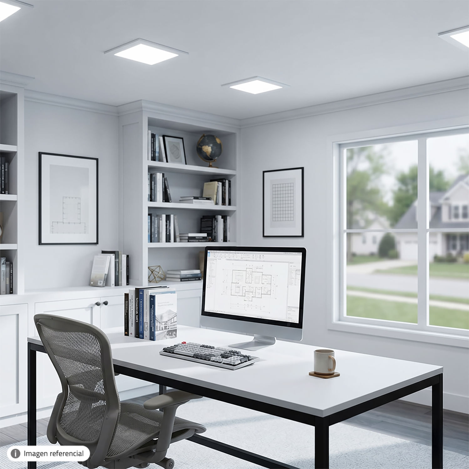 Panel LED cuadrado sobrepuesto de 18 W con luz blanca de 6000 K - K PRO ...