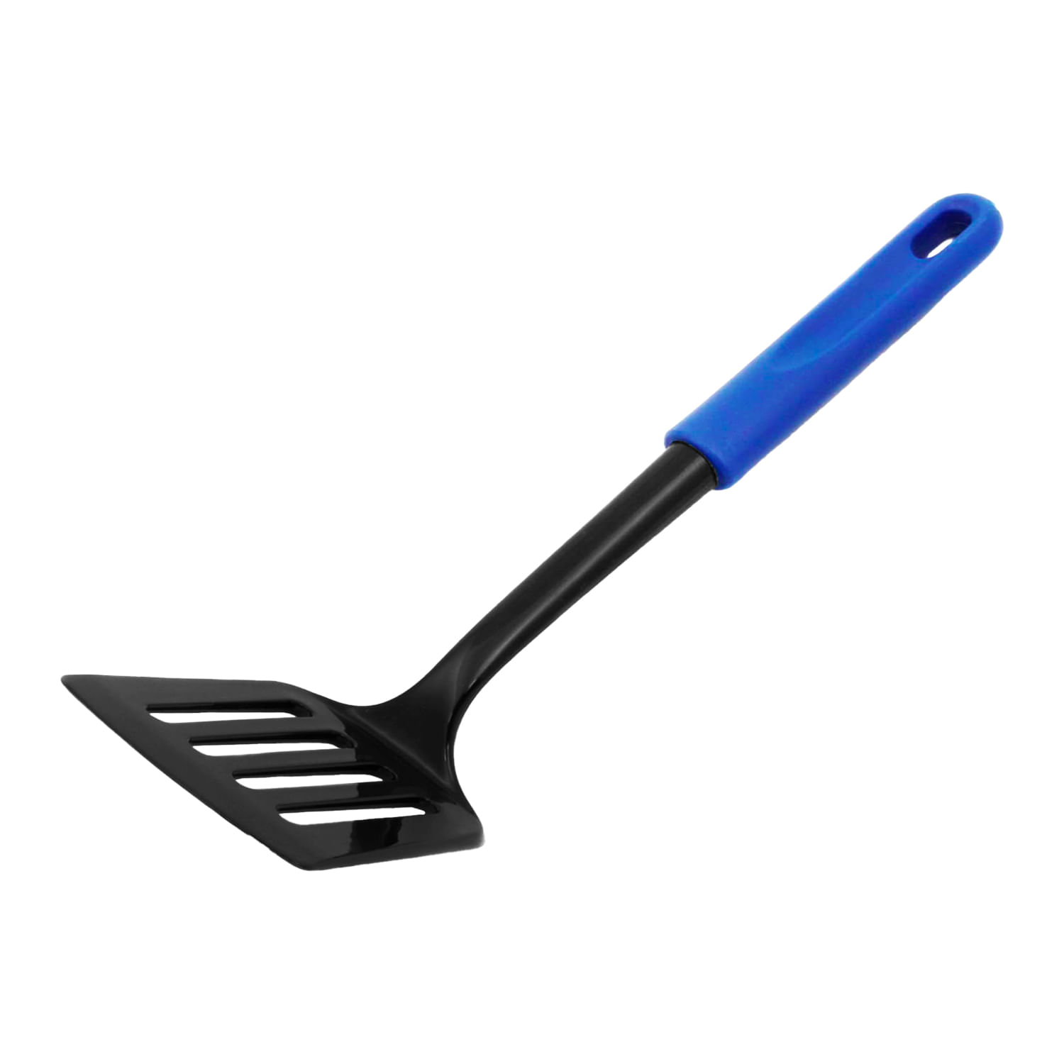 Espátula plana negro con mango azul, de nylon, para alimentos - CHEF ...